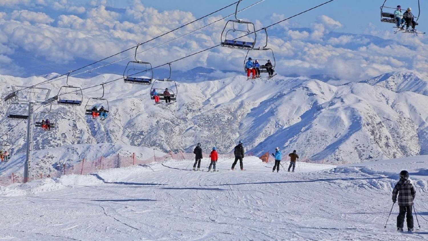 Learning to ski in La Parva, Santiago de Chile